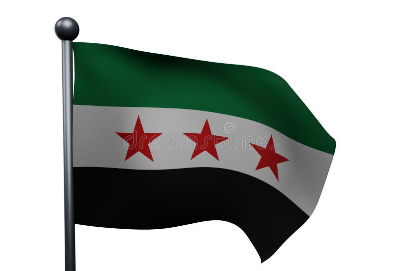 New Syrian flag stock illustration. Illustration of government - 356400569