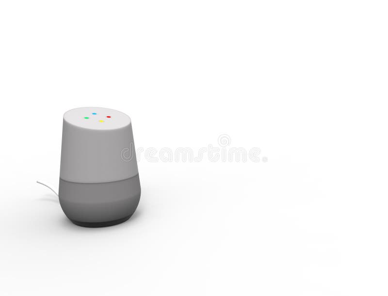 3D Rendering of a Virtual Voice Assistant Isolated in White Background ...
