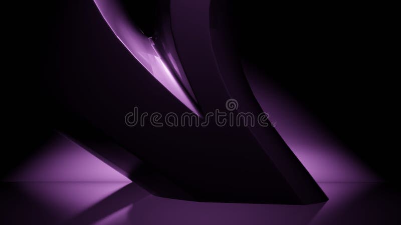 3d Rendering Illustrations of an Abstract Object in Purple Background ...