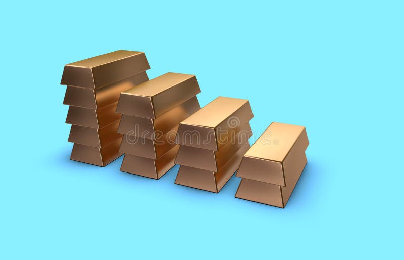 Stack of Gold Bars As Graphic Value Illustration Concept Stock ...