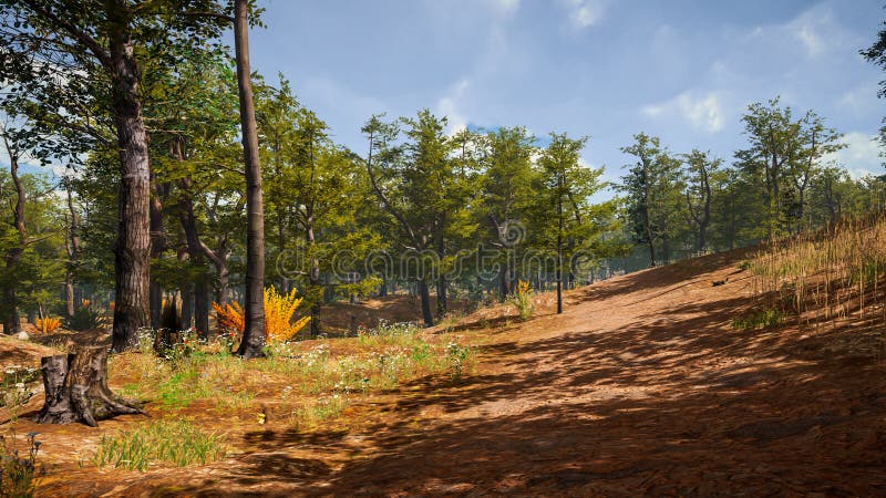 Sustainable Environment and Ecosystem Protection. 3d Rendering of ...