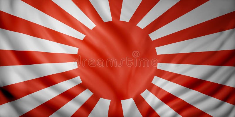 Imperial japanese flag stock illustration. Illustration of oriental ...