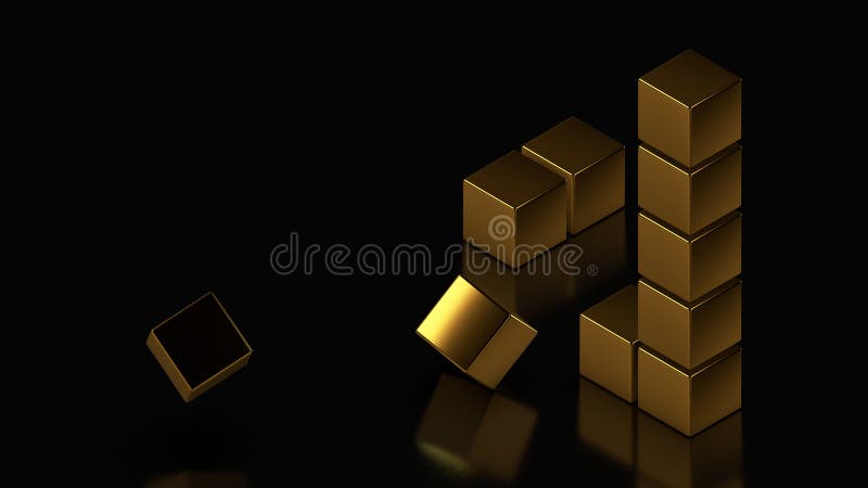 3D Rendering of an Impossible Triangle Consisting of Pink Metal Cubes ...