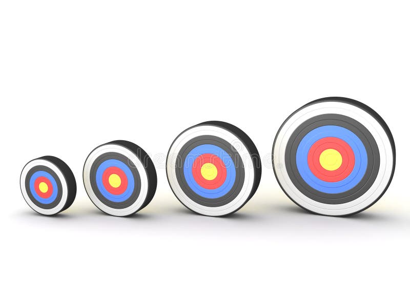 3D Rendering of Increasingly Larger Targets Stock Illustration ... 3D Rendering of Increasingly Larger Targets Stock Illustration ...