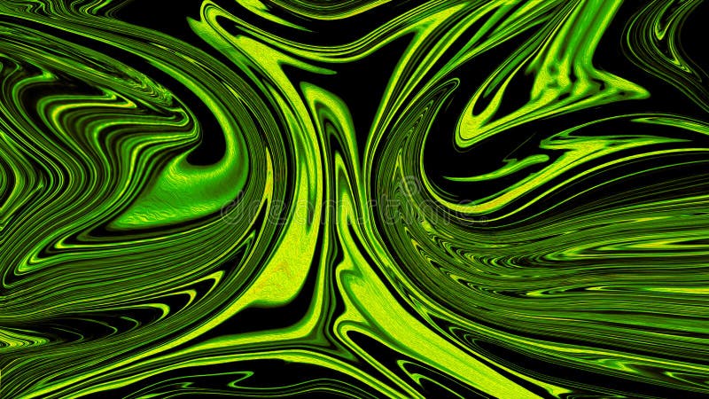 3D Rendering, Ink Abstraction, Patterns in Green Tones, Watercolor ...