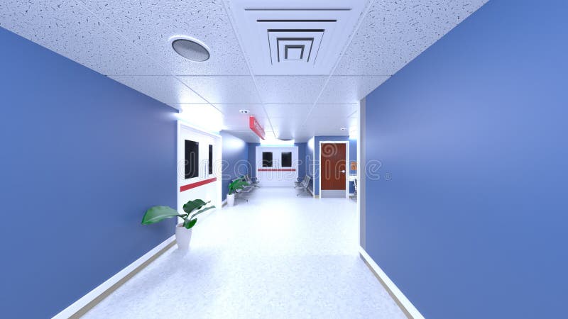 Inside the Hospital Room, Modern Hospital Stock Illustration ...