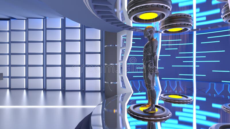 3D Rendering of Inside the Laboratory Stock Illustration - Illustration ...