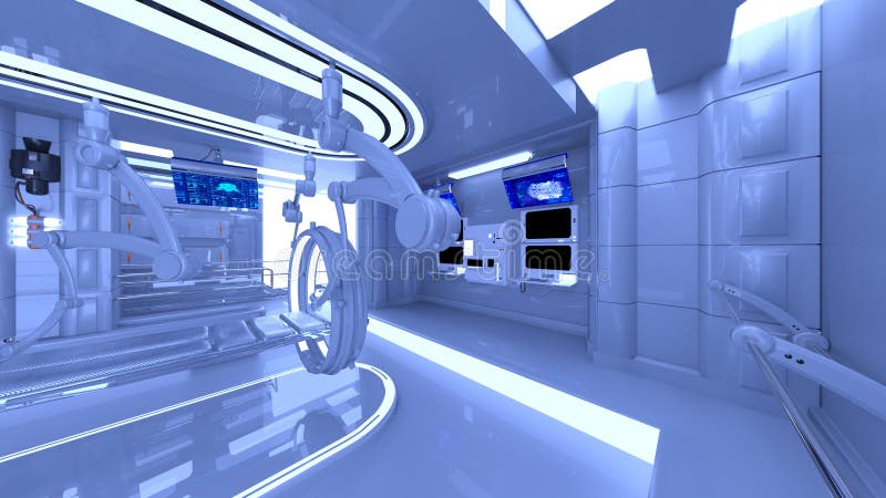 3D Rendering of Inside the Laboratory Stock Illustration - Illustration ...