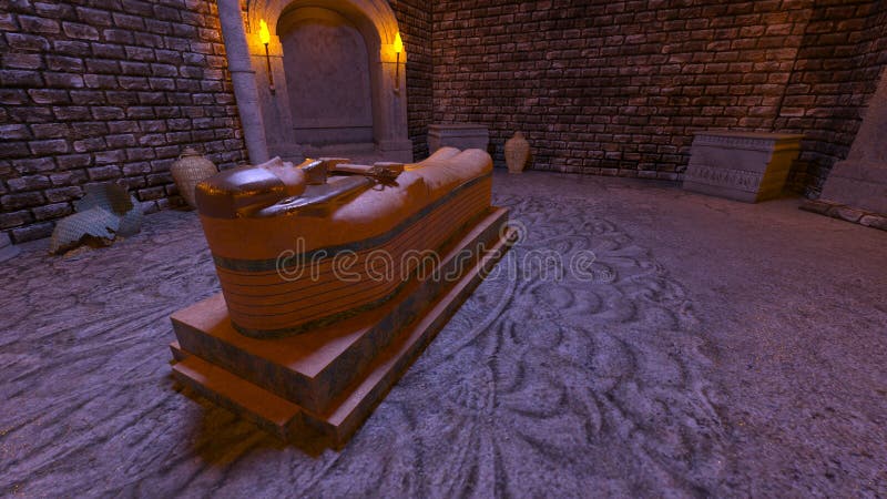 3D Rendering of Inside the Pyramid Stock Illustration - Illustration of ...