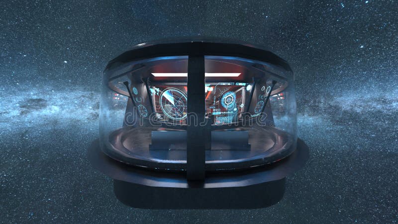 3D Rendering of the Inside the Spaceship Control Room Stock ...