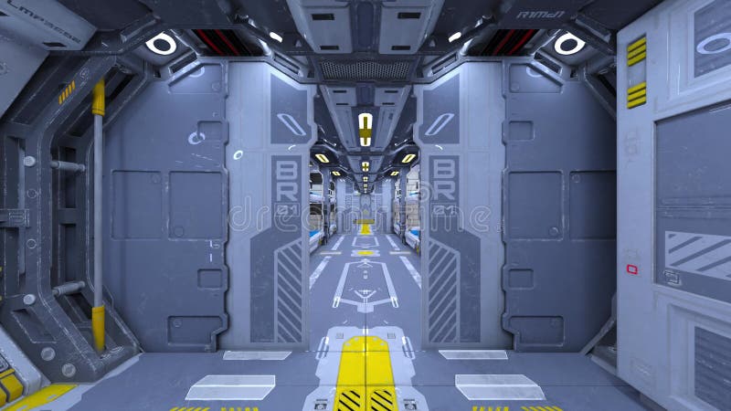 3D Rendering of a Spaceship Flying on Black Background. Side View of ...