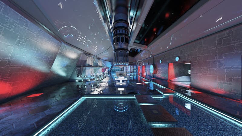 3D Rendering of the Inspection Room in the Spacecraft Stock ...