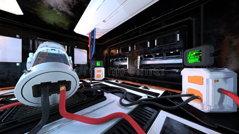 3D Rendering of the Inspection Room in the Spacecraft Stock ...
