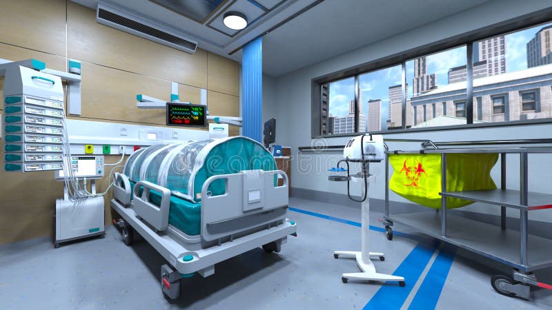 3D Rendering of the Intensive Care Unit Stock Illustration ...