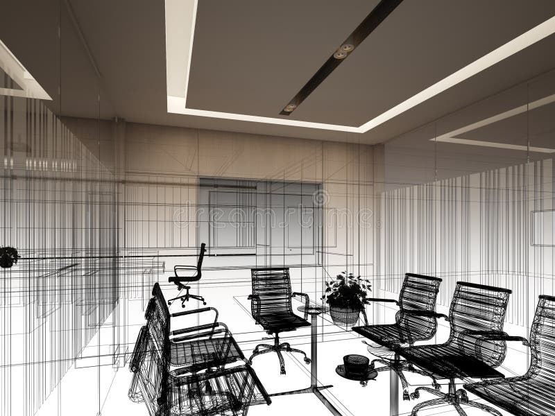 3d Rendering , Interior Conference Room Stock Illustration ...