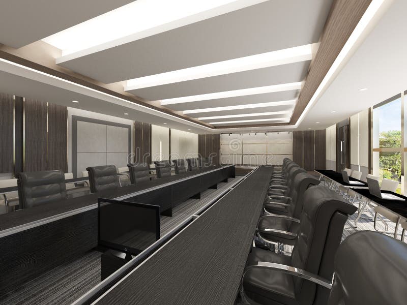 3d Rendering of Interior Conference Room Stock Illustration ...