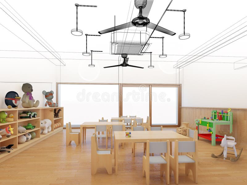 Kindergarten Class Linear Icons, Signs, Symbols Vector Line ...