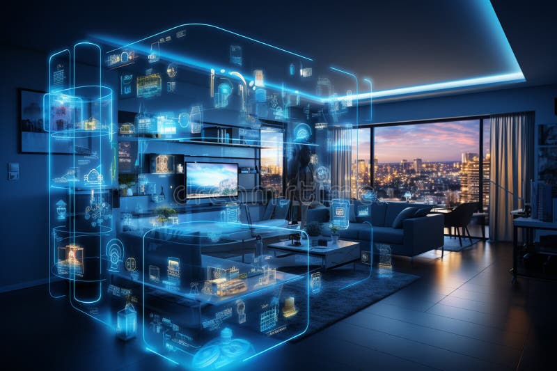 3d Rendering Interior of Modern Bright Interiors Living Room Glowing ...