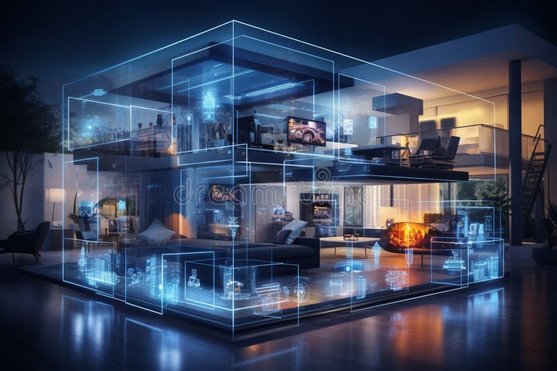 3d Rendering Interior of Modern Bright Interiors Living Room Glowing ...