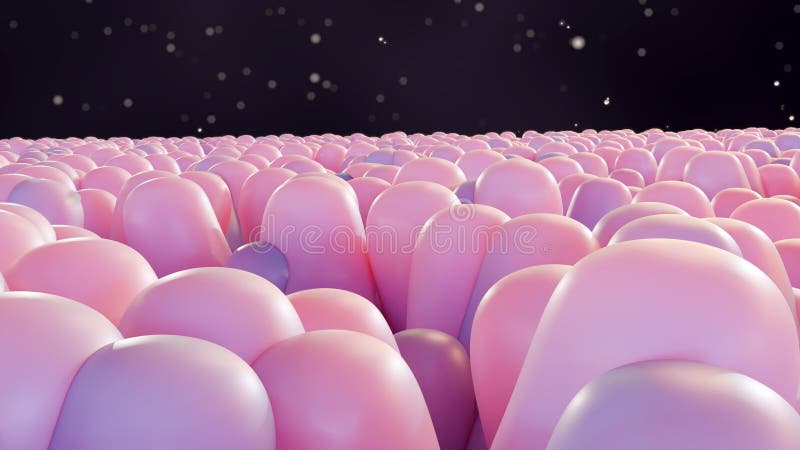 3d Rendering of the Intestinal Epithelium Cells Stock Illustration ...