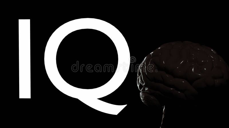IQ or Brain Intelligence To Brain Structure Stock Illustration ...