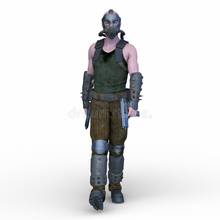 3D Rendering of an Iron Masked Warrior Stock Illustration ...
