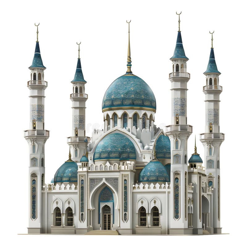 3D Rendering of a Islamic Mosque on Transparent Background - Ai ...