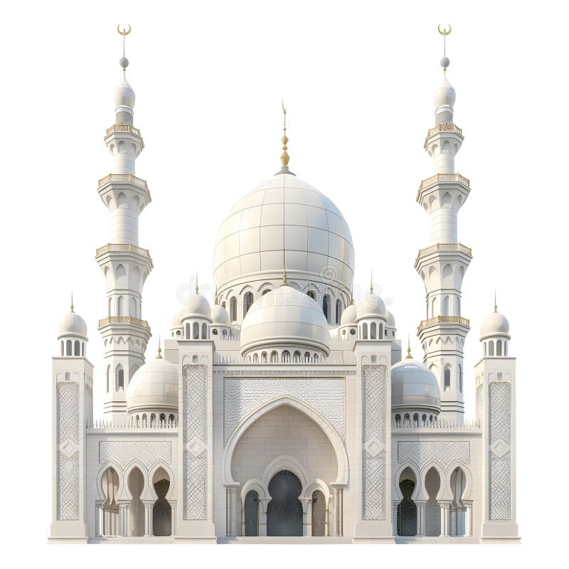 3D Rendering of a Islamic Mosque on Transparent Background - Ai ...