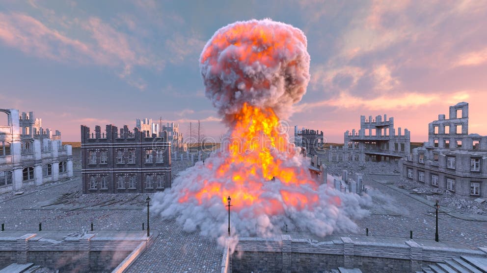 3D Rendering of the Isolated Base Under Attack Stock Illustration ...