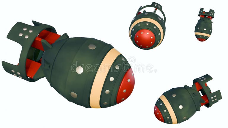 3d Rendering of Isolated Nuke Weapon Stock Illustration - Illustration ...
