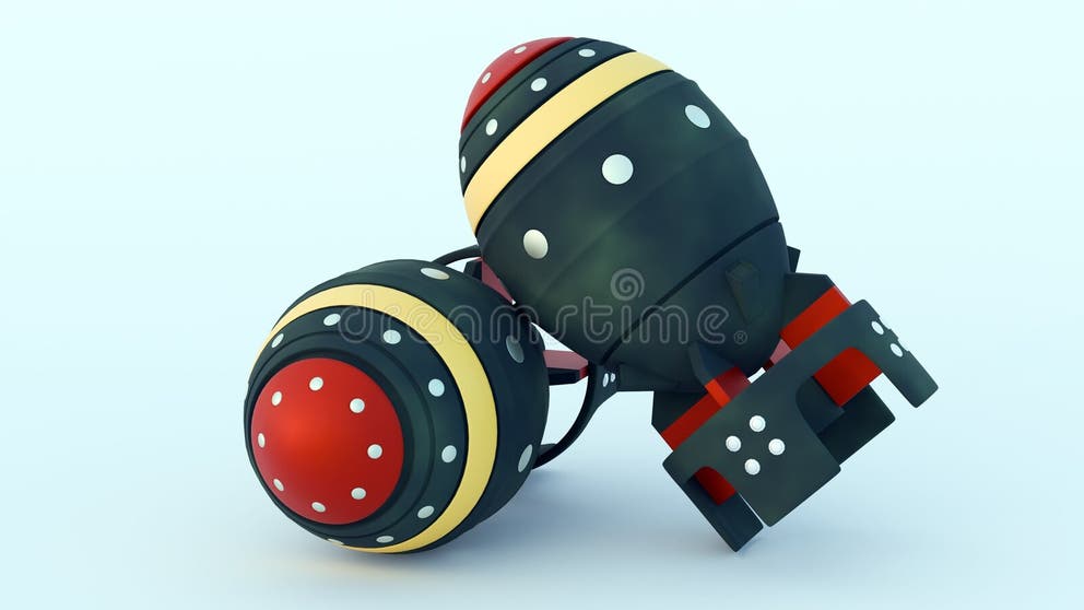 3d Rendering of Isolated Nuke Weapon Stock Illustration - Illustration ...