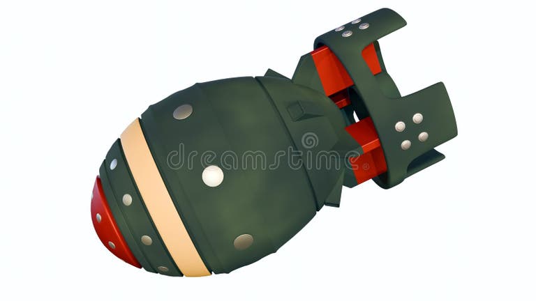 3d Rendering of Isolated Nuke Weapon Stock Illustration - Illustration ...