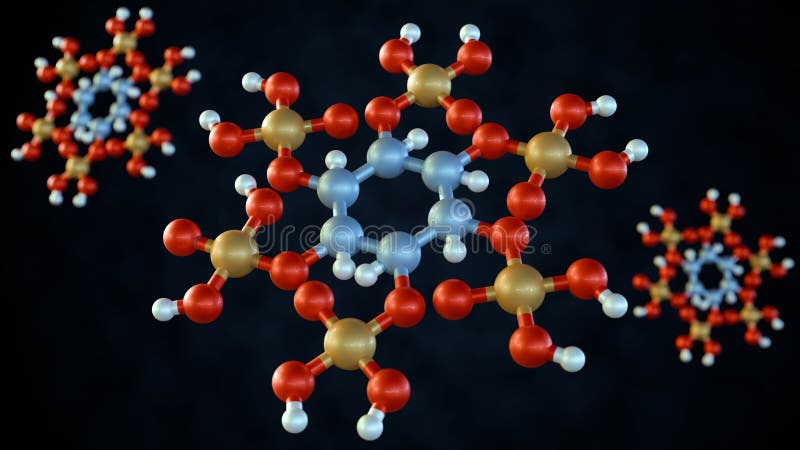 Isolated Phytate or Myo-inositol Hexaphosphate Molecule Stock ...