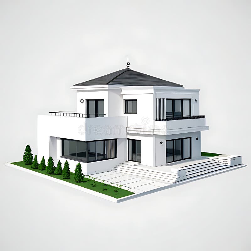 3d Rendering of Isometric Illustration of Office. Generative AI Stock ...