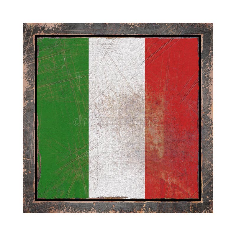 Old Italy flag stock illustration. Illustration of sign - 109722509