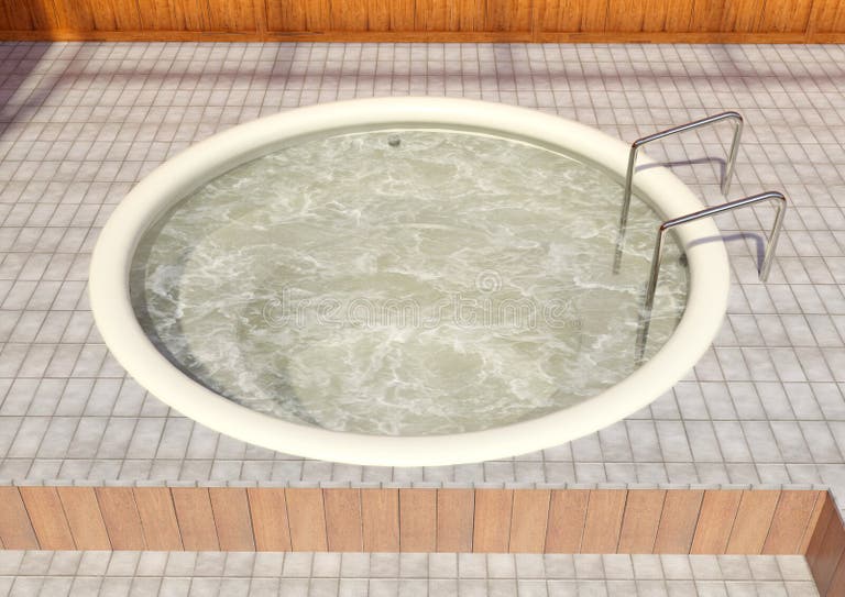 3D Rendering Jacuzzi Room stock illustration. Illustration of enjoyment ...