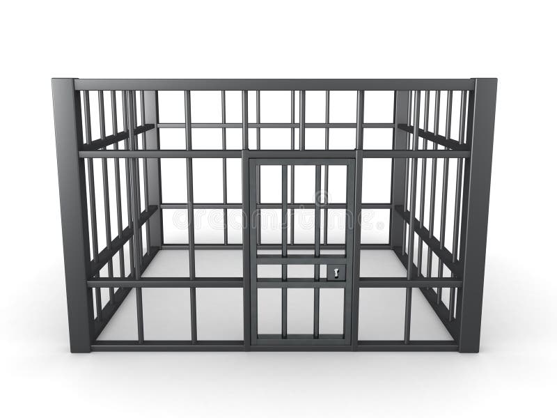 3D Rendering of a Jail Prison Cell Stock Illustration - Illustration of ...