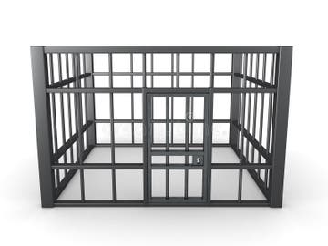 3D Rendering of a Jail Prison Cell Stock Illustration - Illustration of ...