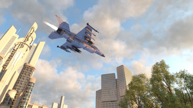 3D Rendering of a Jet Fighter Stock Illustration - Illustration of ...
