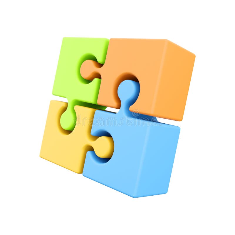 3D Rendering Jigsaw Puzzle. Floor Puzzle. Parts of Puzzles. 3d Object ...