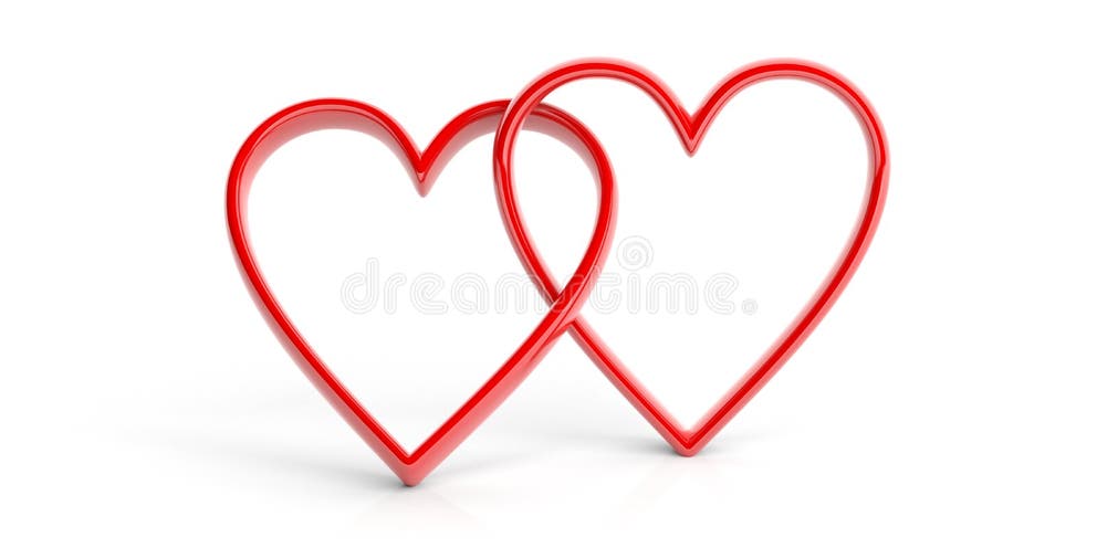 Two Hearts Joined Stock Illustrations – 720 Two Hearts Joined Stock ...