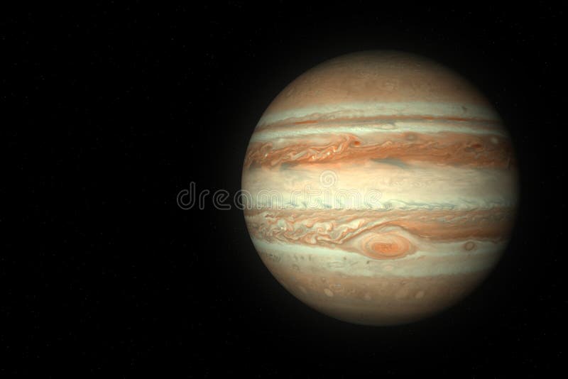 Jupiter, the Fifth Planet from the Sun Stock Illustration ...