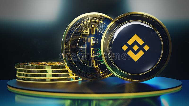 3D Rendering 4K Bitcoin Exchange Close Up Binance Editorial Image ...