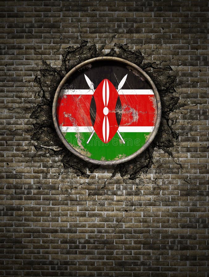 Old Kenya Flag in Brick Wall Stock Illustration - Illustration of ...