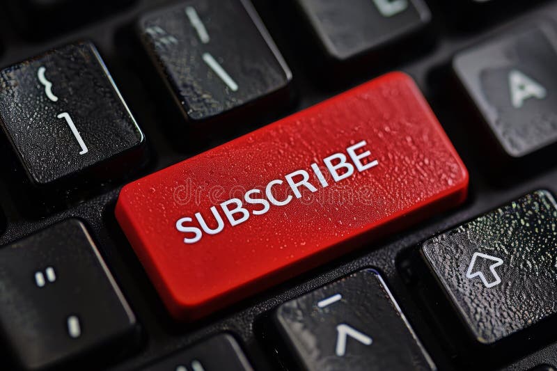 3d Rendering of a Keyboard with a Red Key and the Keyword Subscribe ...