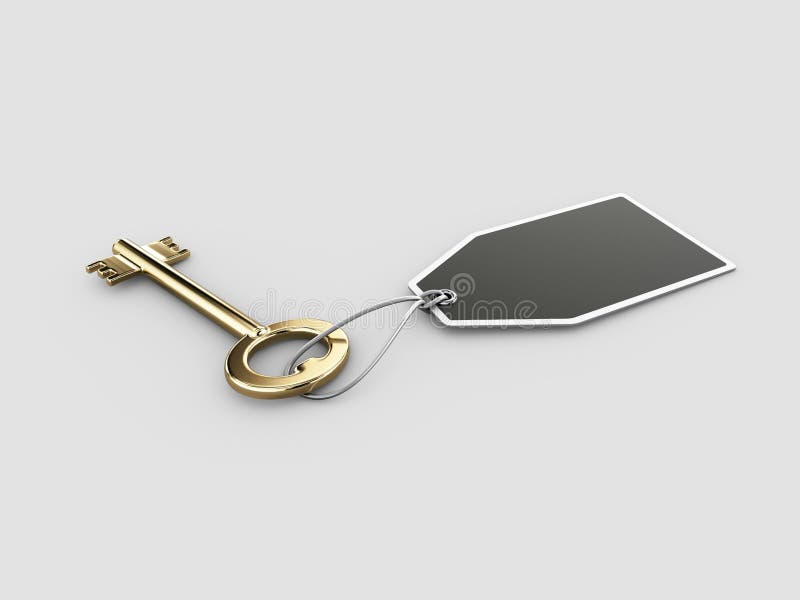 3d Rendering of Keys with Label, Clipping Path Included Stock ...