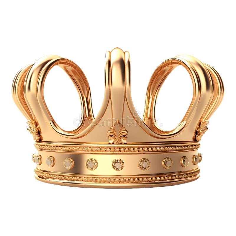 3D Rendering of a King Crown on Transparent Background - Ai Generated ...