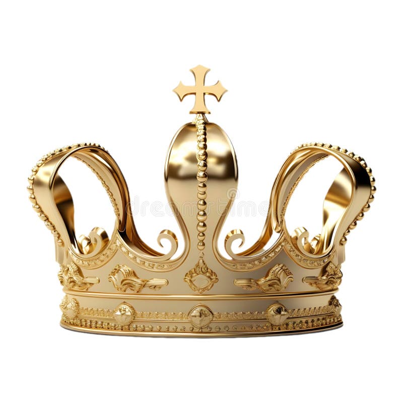 3D Rendering of a King Crown on Transparent Background - Ai Generated ...