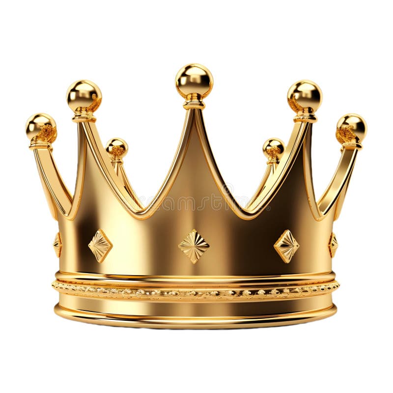 3D Rendering of a King Crown on Transparent Background - Ai Generated ...