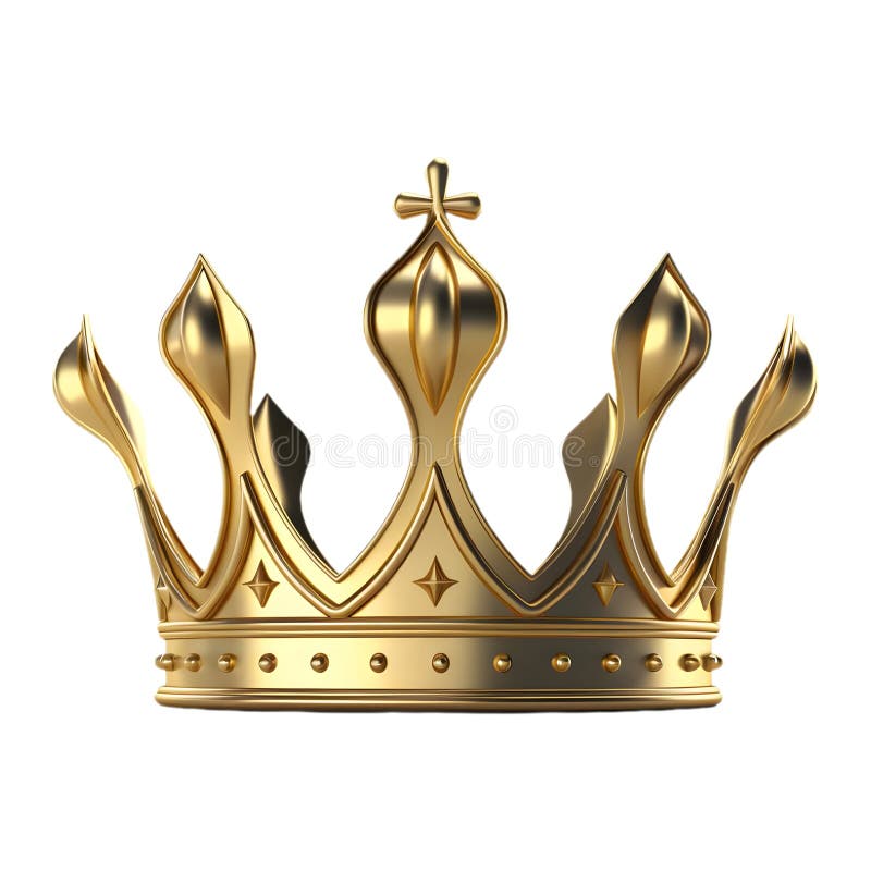 3D Rendering of a King Crown on Transparent Background - Ai Generated ...